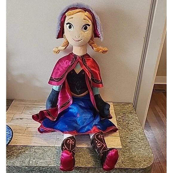 Disney | Toys | Princess Anna Plush Doll Disney Frozen 25 Cape And Hood ...